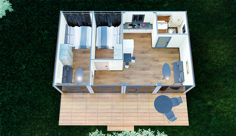 T-03 Modular Guest House - Sandwich Panel, Steel Structure, Modular ...